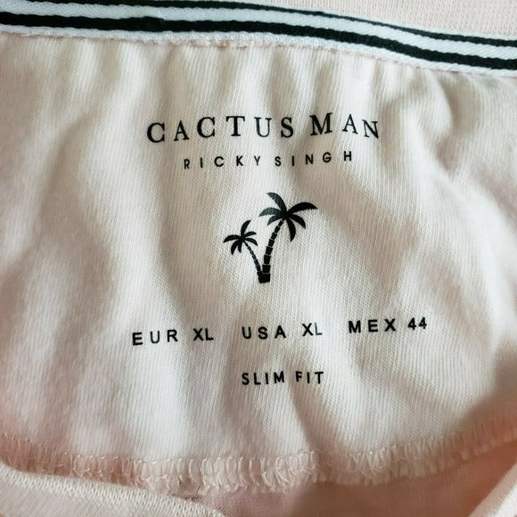 Cactus | Shirts | Cactus Man Ricky Singh Mens Pink Cactus Print Tee ...